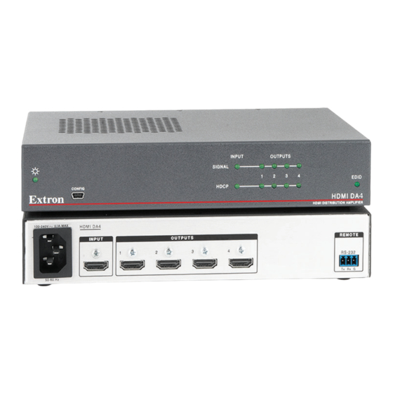 EXTRON ELECTRONICS HDMI DA SERIES USER MANUAL Pdf Download | ManualsLib