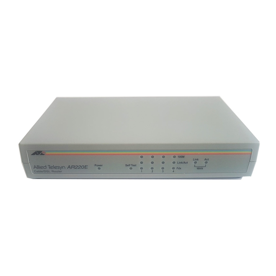 ALLIED TELESIS AT-AR220E INSTALLATION MANUAL Pdf Download | ManualsLib