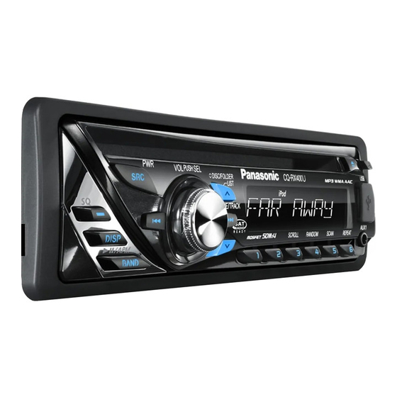 PANASONIC CQ-RX400U INSTALLATION INSTRUCTIONS MANUAL Pdf Download ...