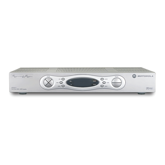 MOTOROLA DCT3416 QUICK START MANUAL Pdf Download | ManualsLib