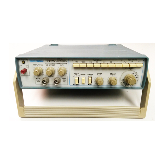 Tektronix Cfg250 Operators Manual Pdf Download Manualslib