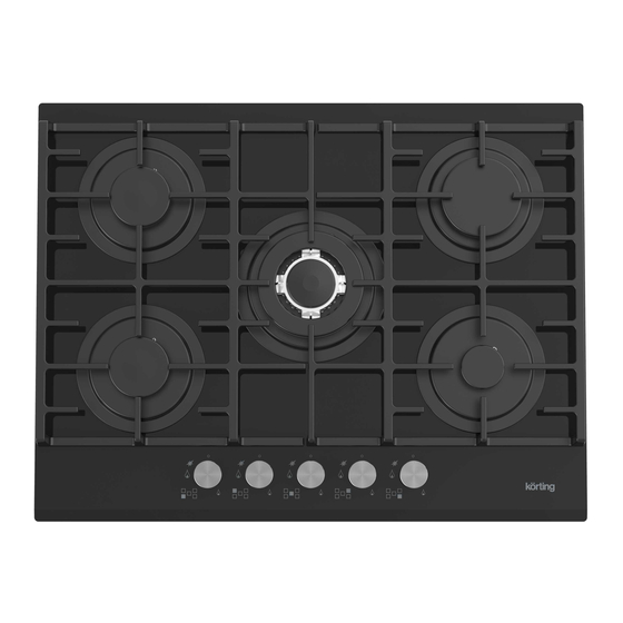 KORTING HOB USE AND INSTALLATION INSTRUCTIONS Pdf Download | ManualsLib