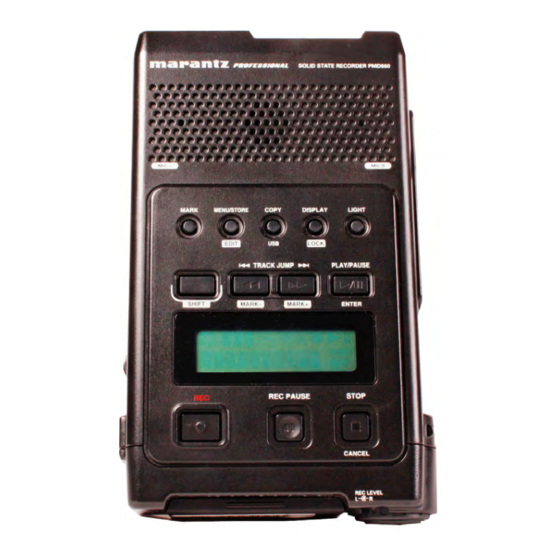 MARANTZ PMD 660 QUICK MANUAL Pdf Download | ManualsLib