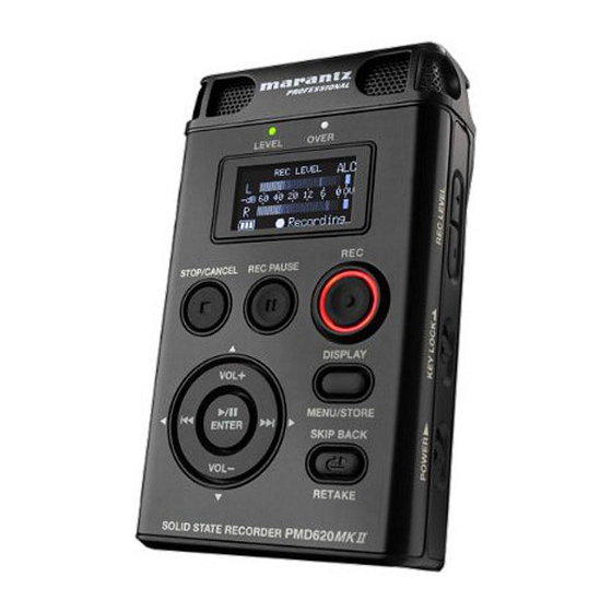 MARANTZ PMD620 USER MANUAL Pdf Download | ManualsLib