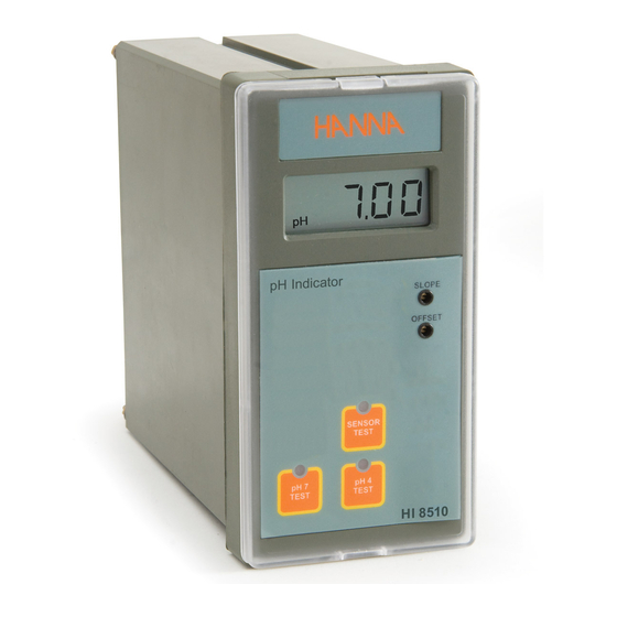 HANNA INSTRUMENTS HI 8510 INSTRUCTION MANUAL Pdf Download | ManualsLib