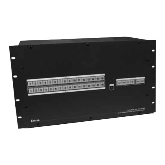 EXTRON ELECTRONICS CROSSPOINT 450 PLUS SERIES USER MANUAL Pdf Download ...