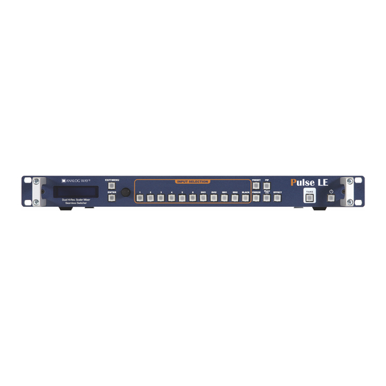 ANALOG WAY PULSE LE QUICK START MANUAL Pdf Download | ManualsLib