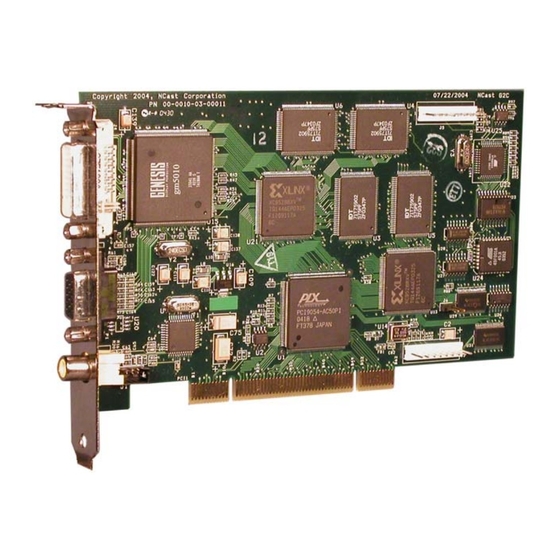 NCAST DIGITIZER CAPTURE CARD -PCI RGB USER MANUAL Pdf Download | ManualsLib