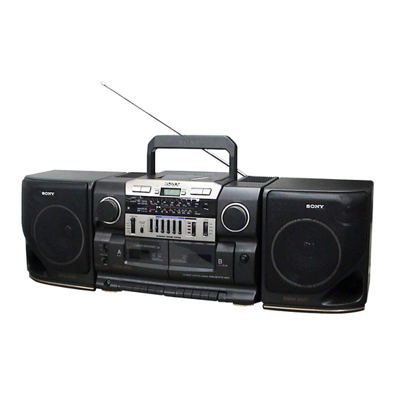 SONY CFD-CD777SMK2 SERVICE MANUAL Pdf Download | ManualsLib