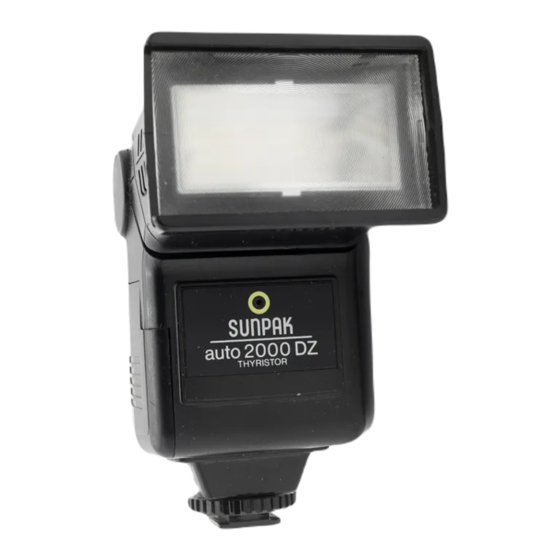 SUNPAK AUTO 2000DZ INSTRUCTIONS FOR USE MANUAL Pdf Download | ManualsLib
