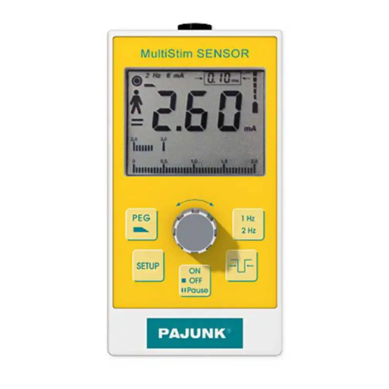 User Manuals: Pajunk MultiStim SWITCH Nerve Stimulator