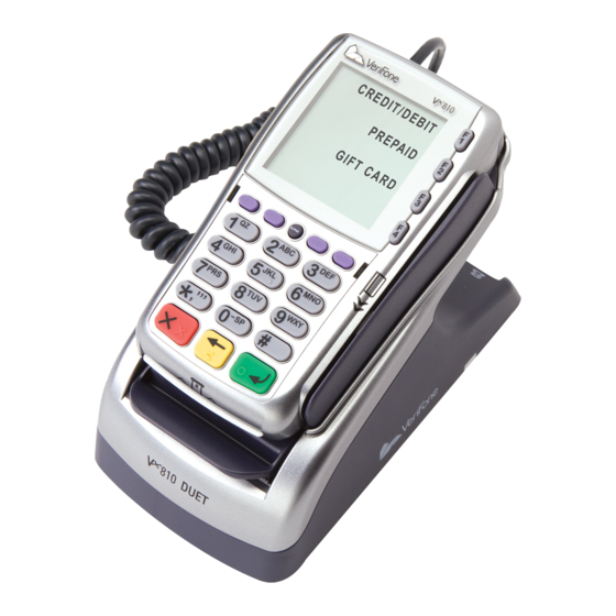 VERIFONE VX 810 DUET REFERENCE MANUAL Pdf Download | ManualsLib