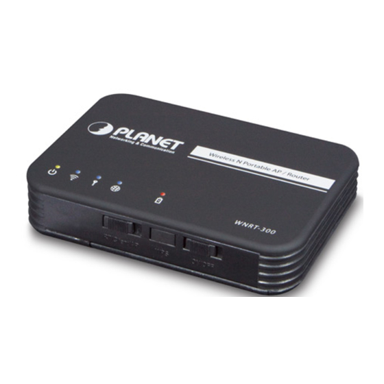 PLANET WNRT-300 USER MANUAL Pdf Download | ManualsLib