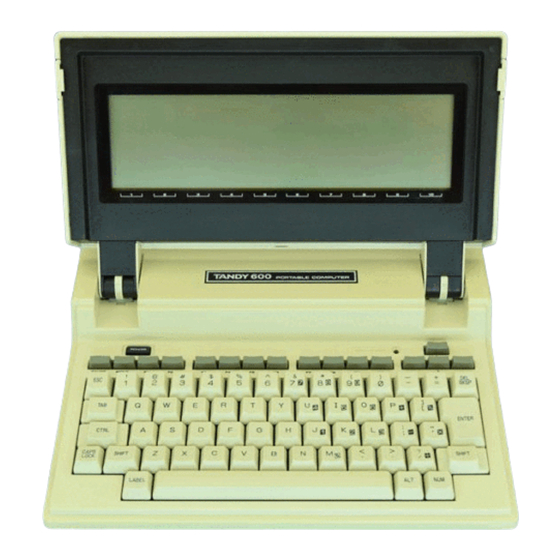 TANDY 600 OWNER'S MANUAL Pdf Download | ManualsLib