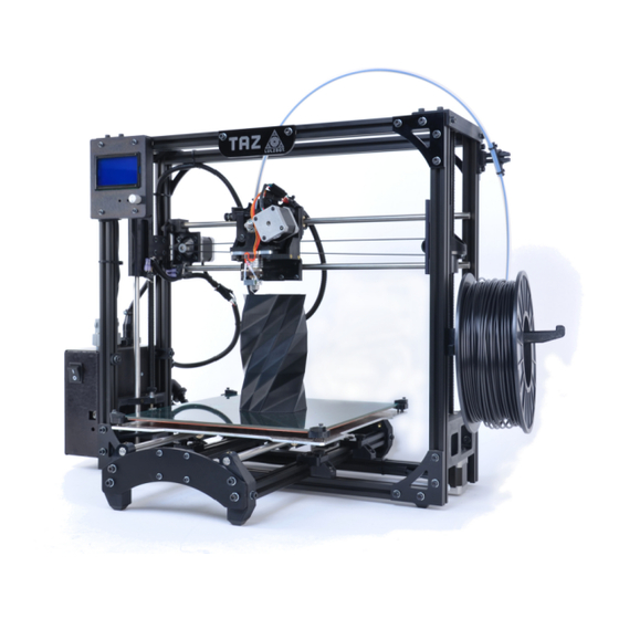 LULZBOT TAZ QUICK START MANUAL Pdf Download | ManualsLib