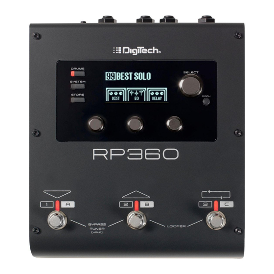 DIGITECH RP360 QUICK START MANUAL Pdf Download | ManualsLib