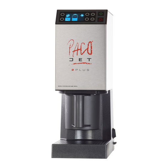 PACOJET 2 PLUS OPERATING MANUAL Pdf Download | ManualsLib