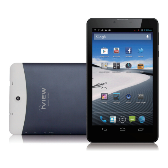 IVIEW SUPRAPAD 797 TPC QUICK START MANUAL Pdf Download | ManualsLib