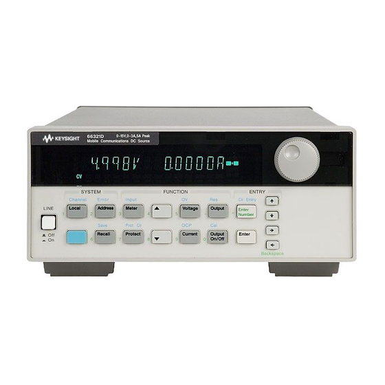 AGILENT TECHNOLOGIES 66111A USER MANUAL Pdf Download | ManualsLib