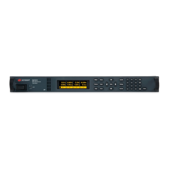 KEYSIGHT N6701C OPERATING AND SERVICE MANUAL Pdf Download | ManualsLib