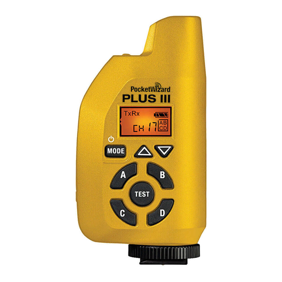 POCKETWIZARD PLUS III QUICK MANUAL Pdf Download | ManualsLib