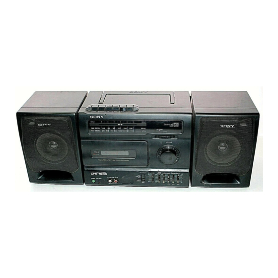 SONY CFS-1035 OPERATING INSTRUCTIONS MANUAL Pdf Download | ManualsLib