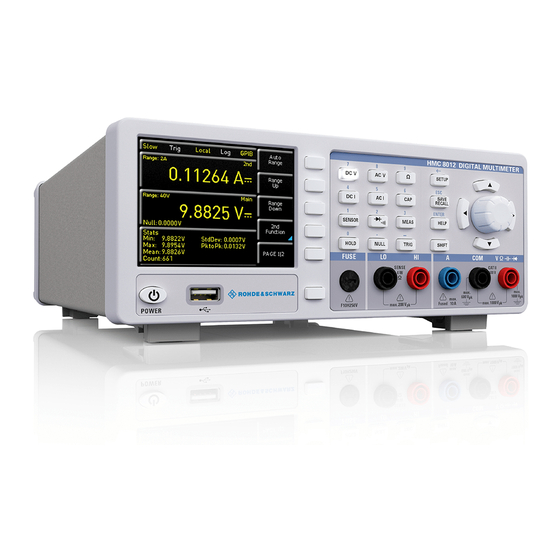 HAMEG HMC8012 USER MANUAL Pdf Download | ManualsLib