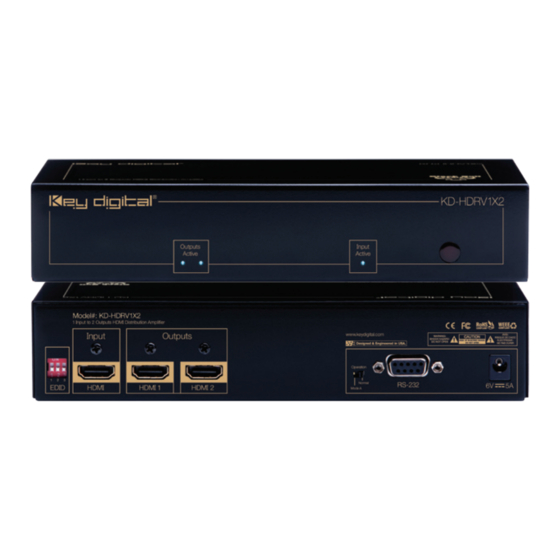 KEY DIGITAL KD-HDRV1X2 BLACK BULL OPERATING INSTRUCTIONS MANUAL Pdf ...