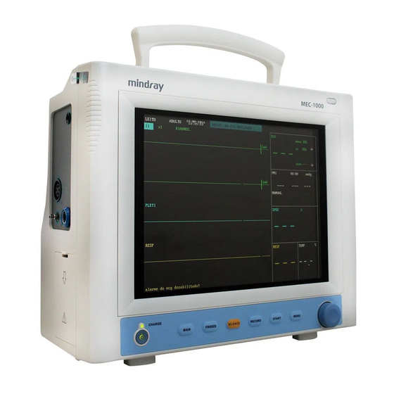 MINDRAY MEC-1000 OPERATION MANUAL Pdf Download | ManualsLib
