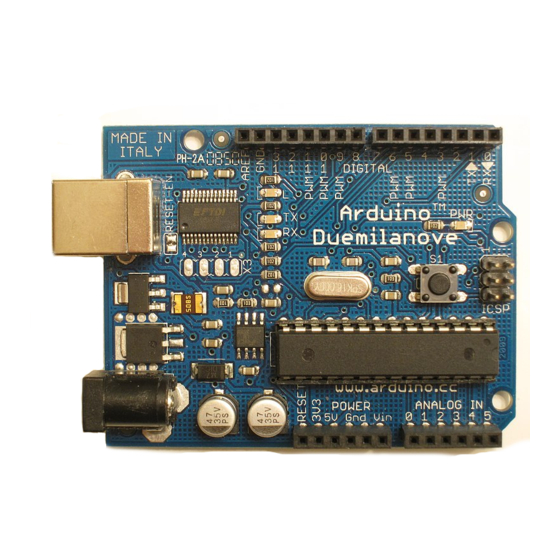 ARDUINO MINI QUICK START MANUAL Pdf Download | ManualsLib