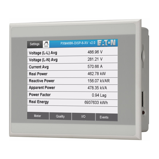 EATON PXM468K-DISP-6-XV QUICK START MANUAL Pdf Download | ManualsLib