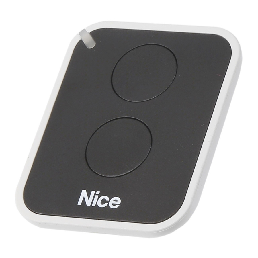 NICE FLOX2R PROGRAMMING INSTRUCTIONS Pdf Download | ManualsLib