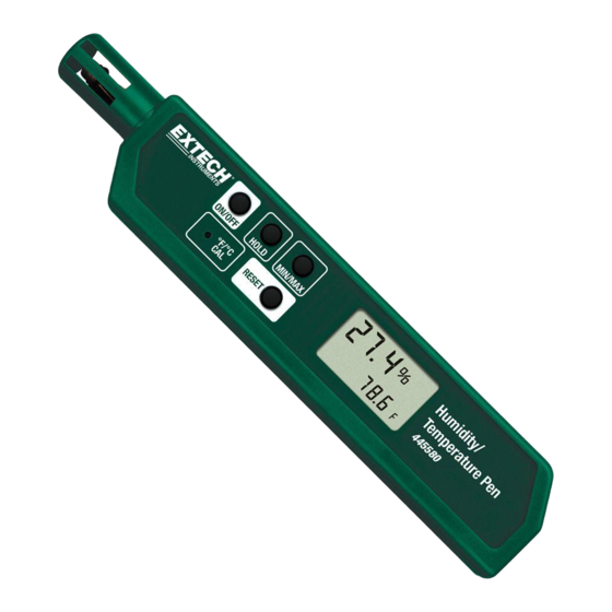 EXTECH INSTRUMENTS 445580 USER MANUAL Pdf Download | ManualsLib