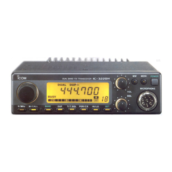 ICOM IC-3220A INSTRUCTION MANUAL Pdf Download | ManualsLib