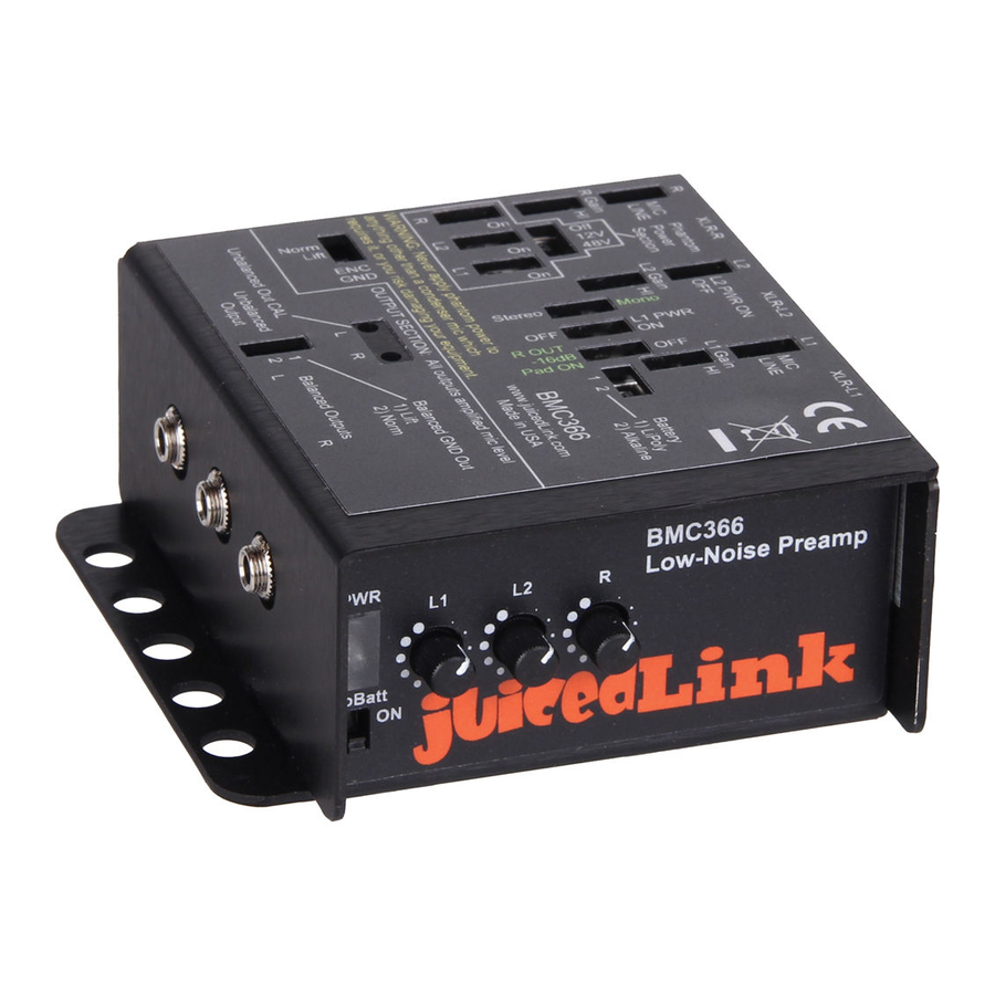 JUICEDLINK BMC366 USER MANUAL Pdf Download | ManualsLib