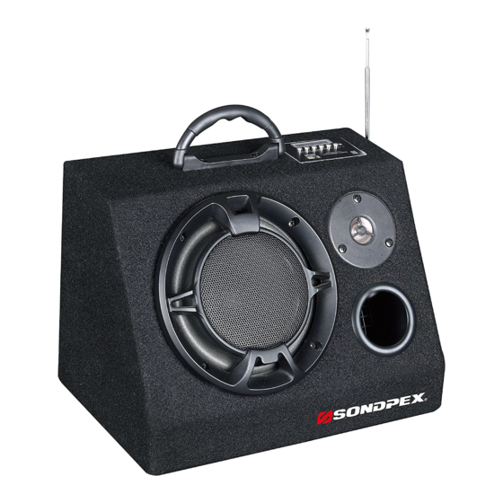 SONDPEX ACTIVE SPEAKER BOX USER MANUAL AND INSTALLATION INSTRUCTIIONS ...