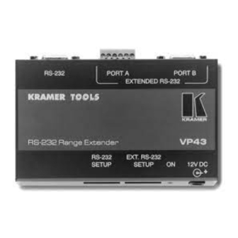 KRAMER VP-43 USER MANUAL Pdf Download | ManualsLib