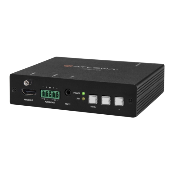 ATLONA AT-HDVS-RX USER MANUAL Pdf Download | ManualsLib