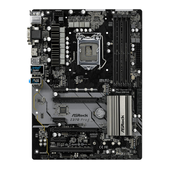 ASROCK Z370 PRO4 INSTALLATION AND CONFIGURATION MANUAL Pdf Download ...