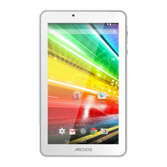 ARCHOS 70 PLATINUM 3G MANUAL Pdf Download | ManualsLib