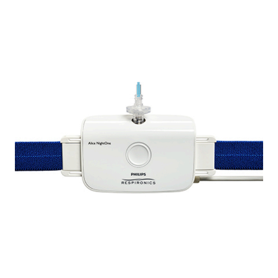 Philips RESPIRONICS Alice NightOne sleep diagnostic device Quick Start ...