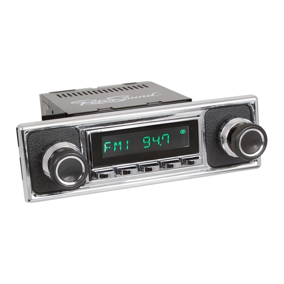 RETROSOUND TWO RADIO INSTALLATION AND OWNER'S MANUAL Pdf Download ...