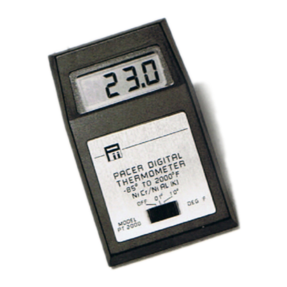 PACER INSTRUMENTS PT2000 USER MANUAL Pdf Download | ManualsLib