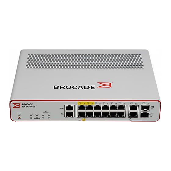 BROCADE COMMUNICATIONS SYSTEMS ICX 6430-C INSTALLATION INSTRUCTIONS ...