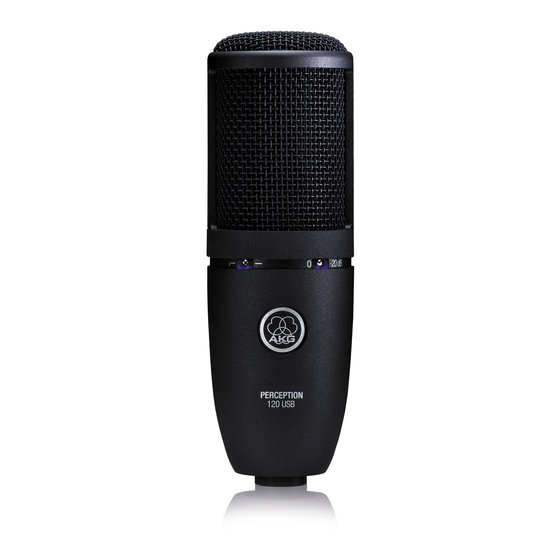 AKG PERCEPTION 120 USB QUICK START MANUAL Pdf Download | ManualsLib