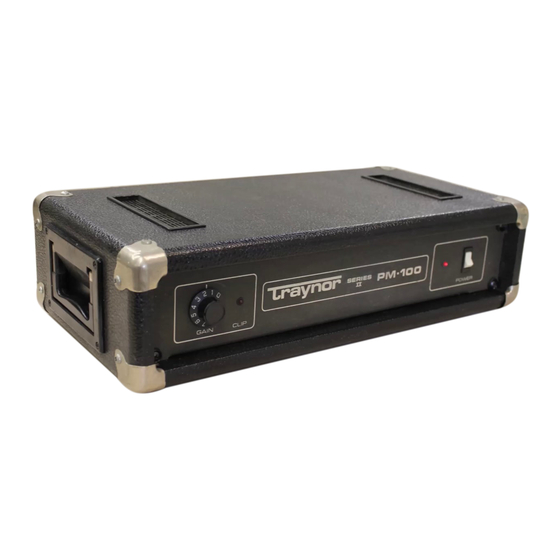 TRAYNOR PM-100 OPERATING INSTRUCTIONS MANUAL Pdf Download | ManualsLib