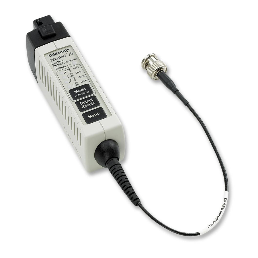 TEKTRONIX TEK-DPG INSTRUCTIONS Pdf Download | ManualsLib