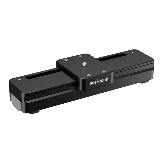 EDELKRONE SLIDERONE USER MANUAL Pdf Download | ManualsLib