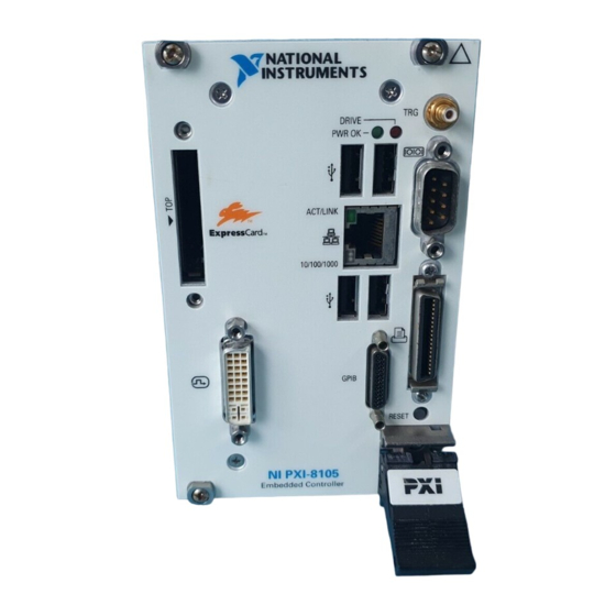 NI PXI-8105 INSTALLATION MANUAL Pdf Download | ManualsLib