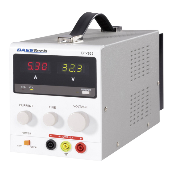 BASETECH BT-305 OPERATING INSTRUCTIONS MANUAL Pdf Download | ManualsLib